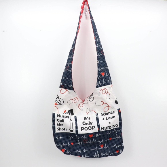 Unbranded | Bags | Nurse Its Just Poop Tote Purse Nurses Are Fearless ...